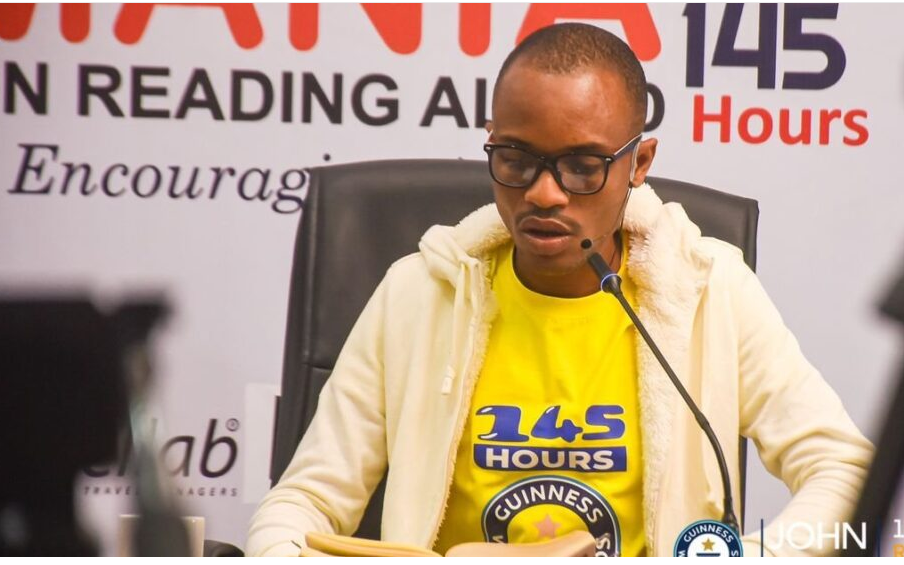 Nigerian John Obot breaks Guinness World Record for read-aloud marathon ...